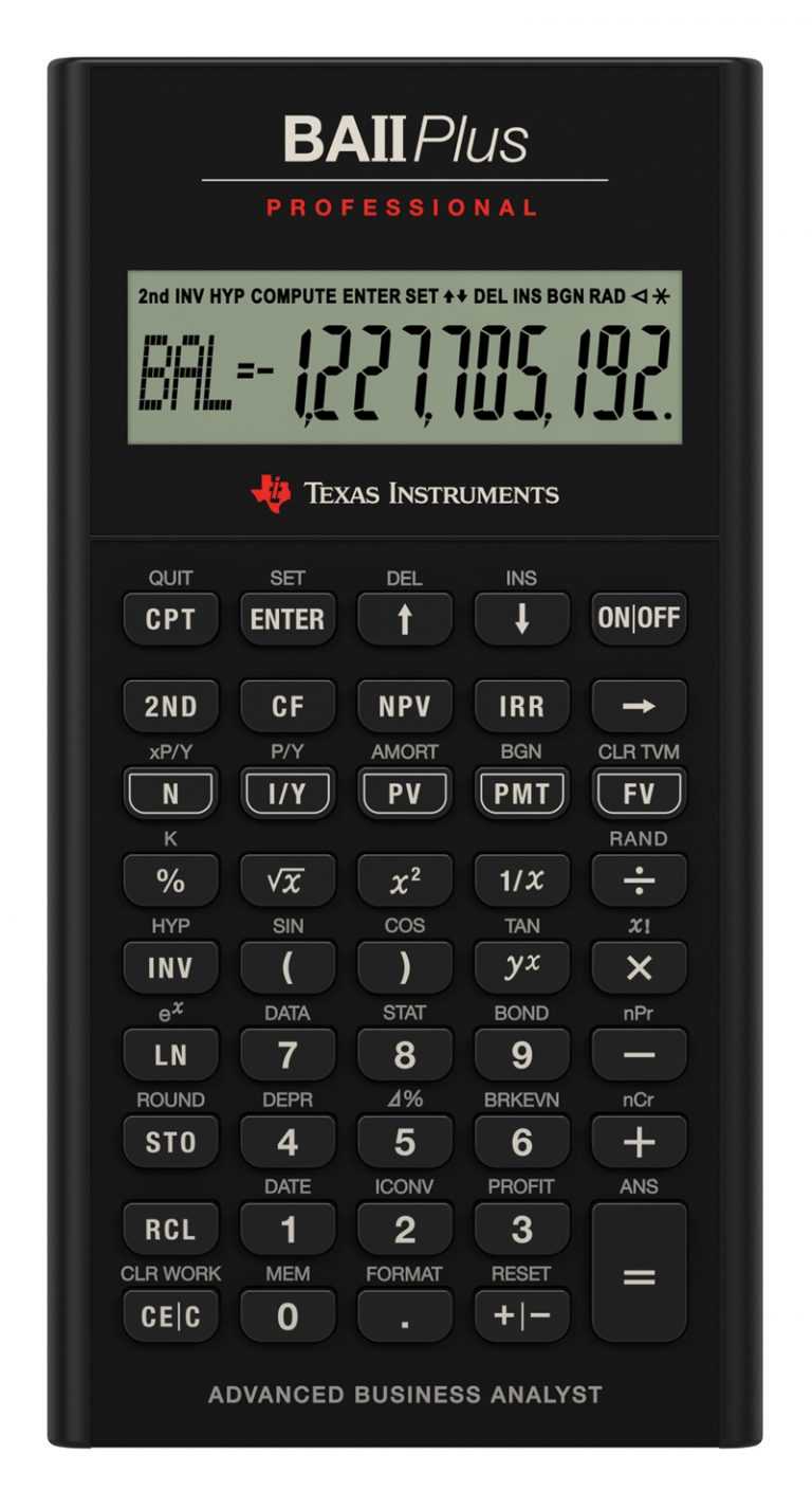 BA II Plus Pro Financial Calculator Solution With Specialized